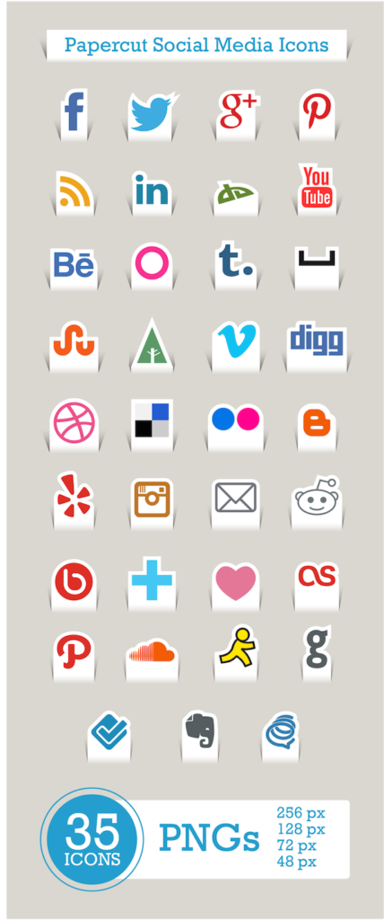 Paper-Cut-Social-Media-Icons